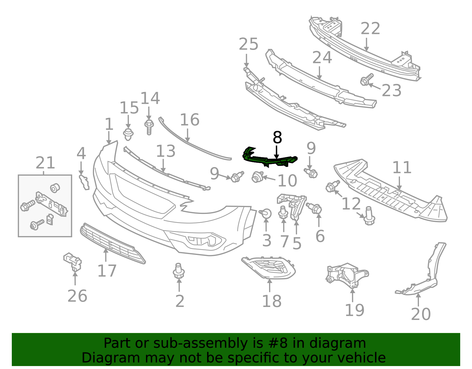 57707VC002 - 2023-2024 Subaru WRX - Retaining Bracket | Subaru Parts HQ