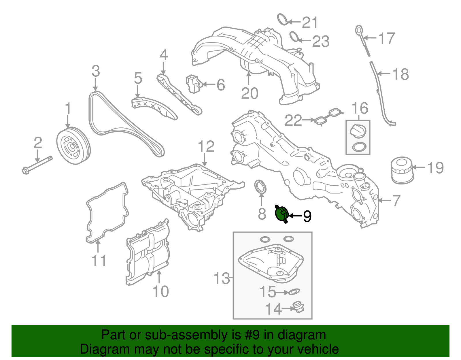 Engine Variable Valve Timing (Vvt) Solenoid - Subaru (10921AA231) | Subaru Online Parts