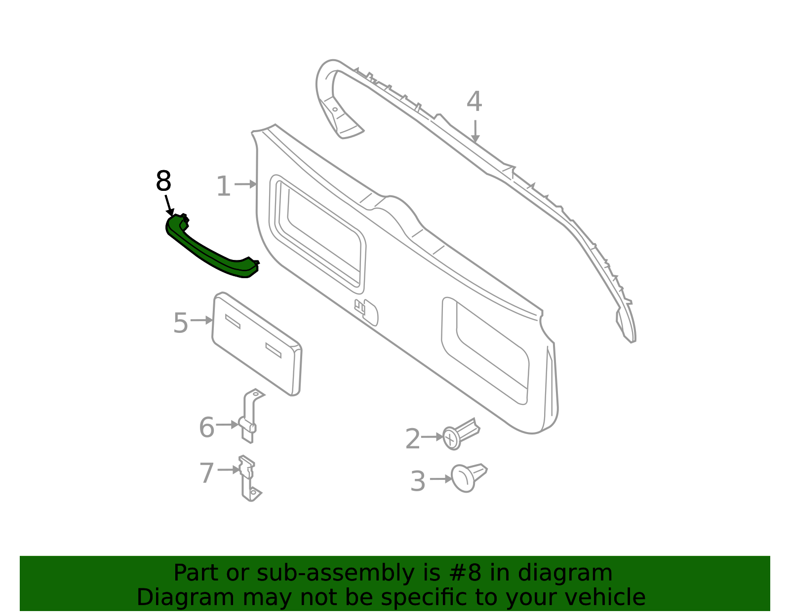 73940-EA00B - Lift-Gate Latch Handle Official Nissan Parts Store