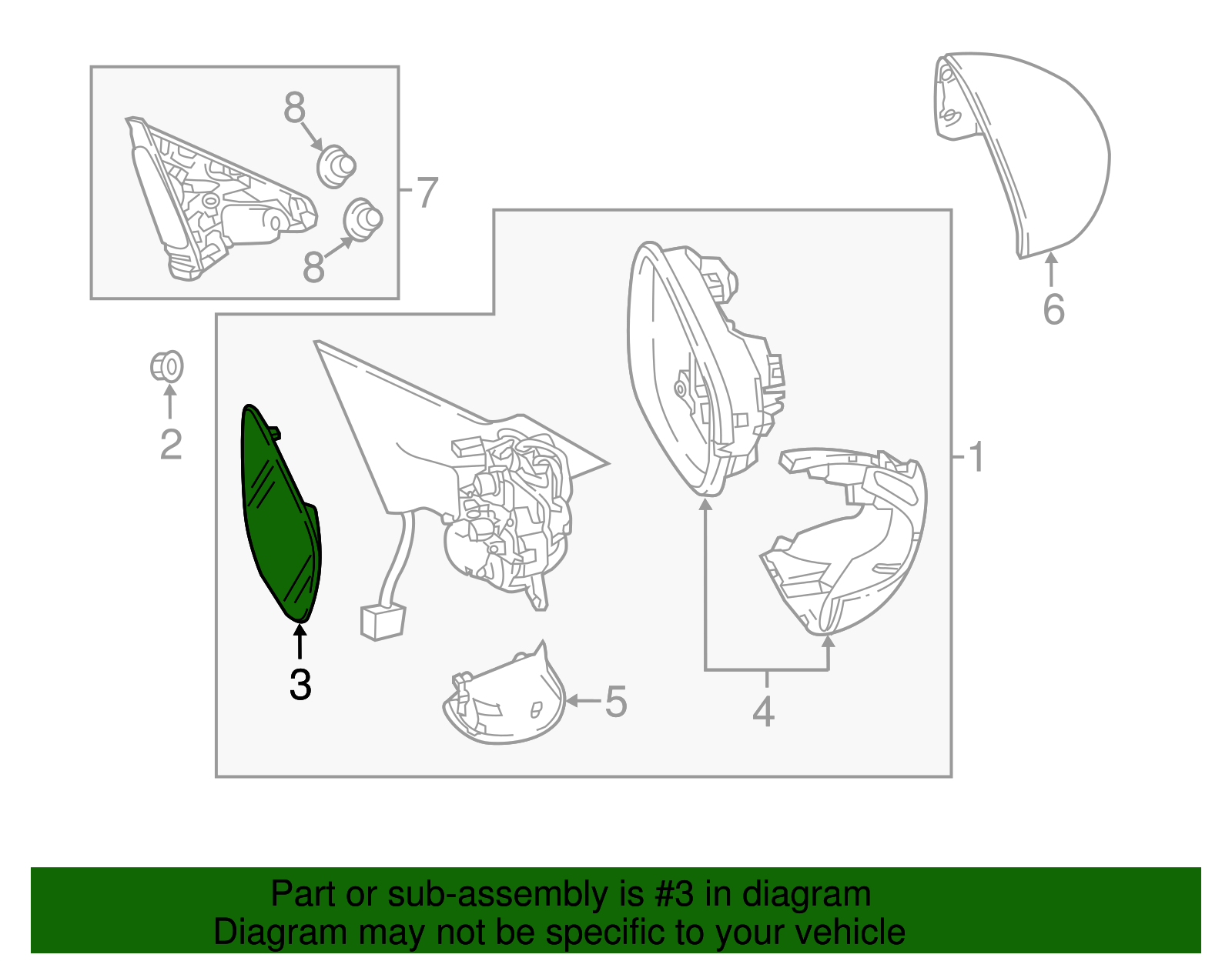 2018-2022 Honda Accord Mirror Glass 76253-TVA-A21 | Cheaper Honda Parts
