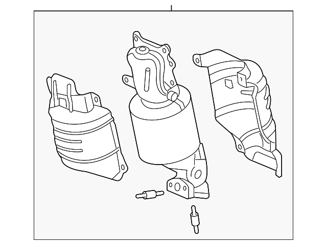 18280-5MJ-A00 - Catalytic Converter With Integrated Exhaust Manifold ...