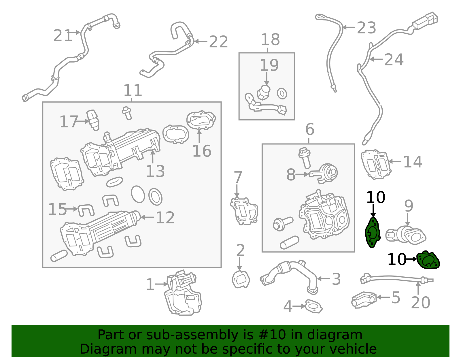 Exhaust Gas Re-Circulation (Egr) Tube Gasket BC3Z-9E464-F | OEM Parts ...