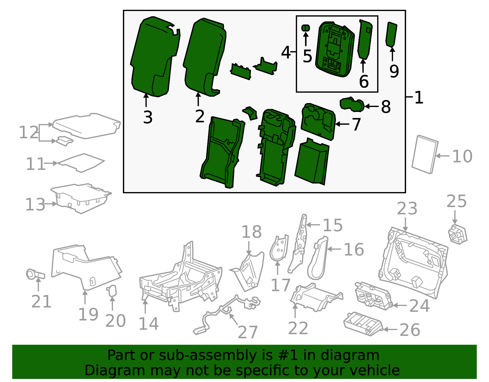2020-2025 GM Armrest Assembly 85007571 | Capital Chevy Parts