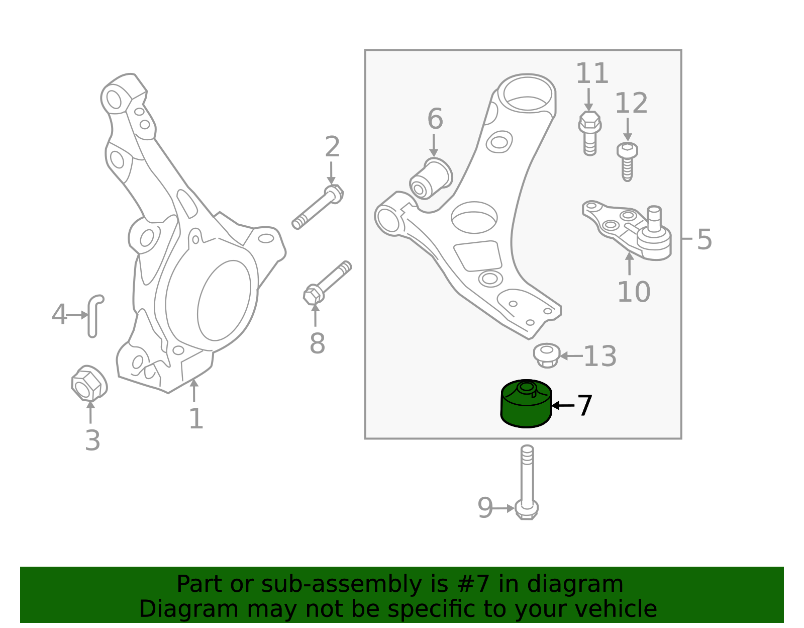 54584-2T000 - Lower Control Arm Rear Bushing 2011-2016 Kia | Kia.Parts ...
