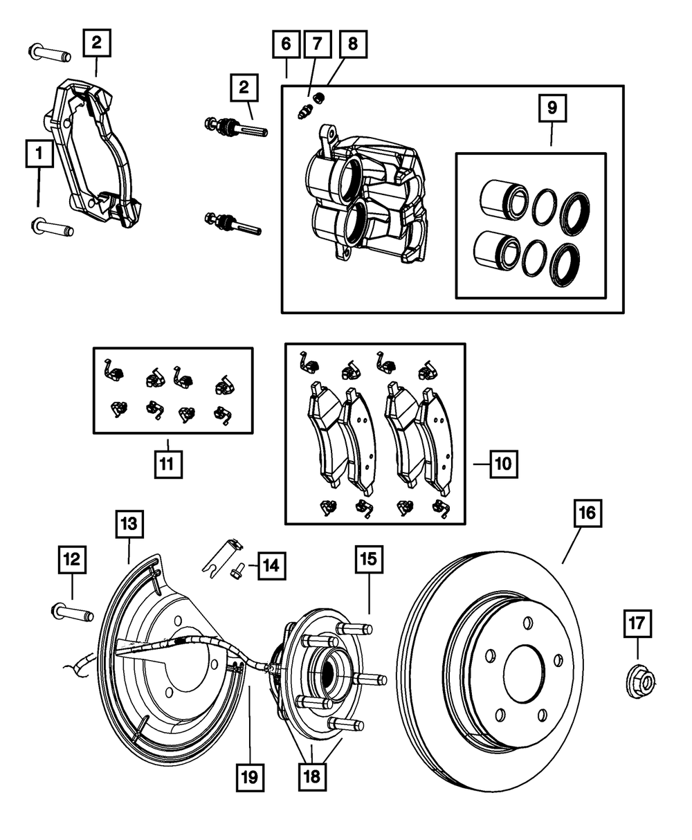 2amv1350ac - Mopar Pad Kit 2009-2016 Mopar | Performance Auto Parts