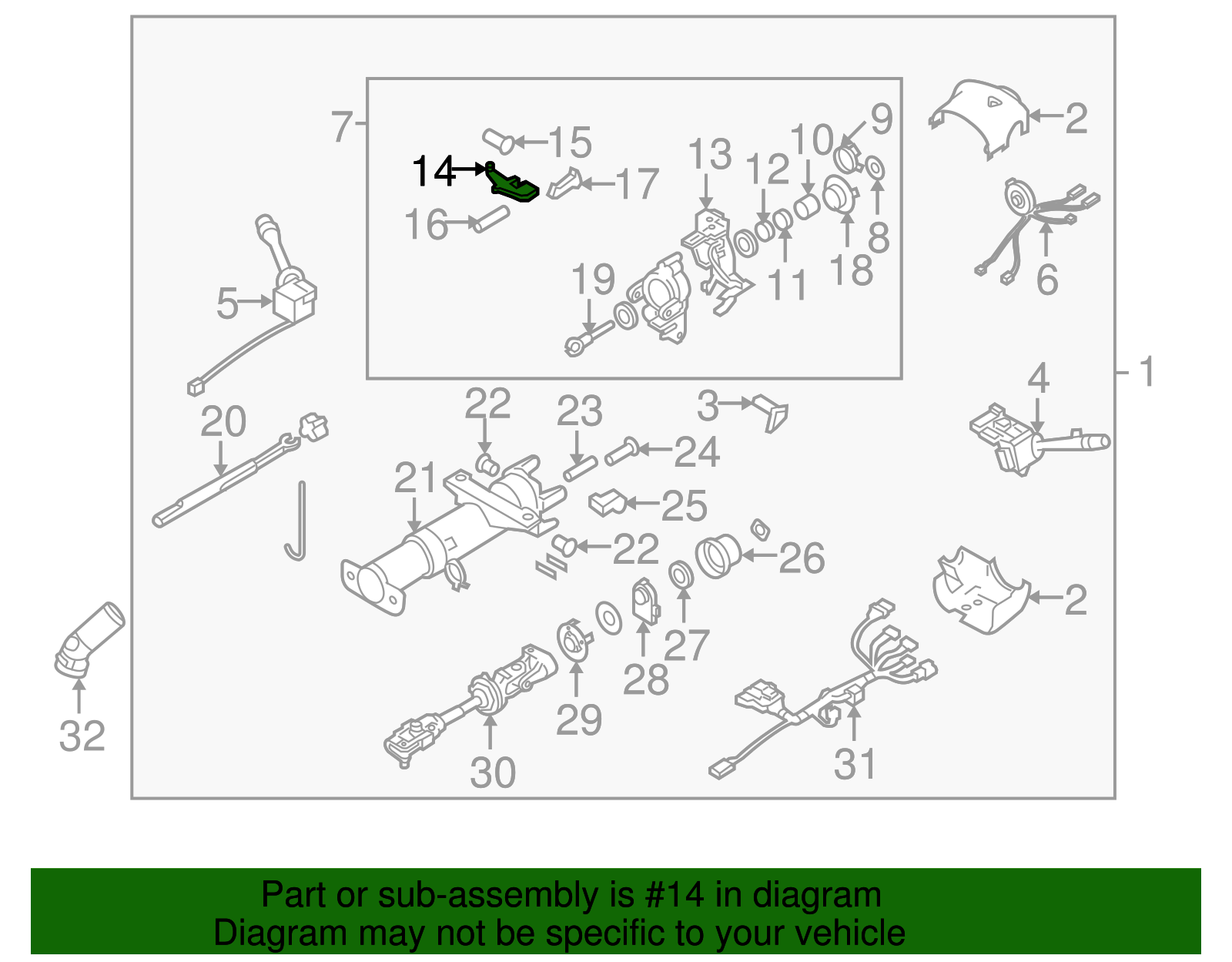 26084659 - 2003-2024 GM - Steering Column Tilt Release Lever | Partners ...