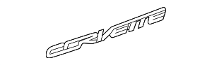 2015-2019 Chevrolet Corvette Rear Deck Lid Corvette Name Plate in ...