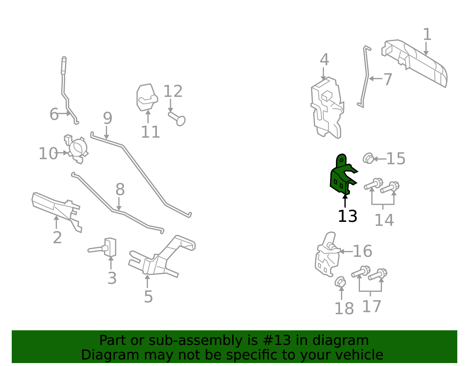 Rear Door Upper Hinge, Right 68058522AA | Mopar Parts Canada