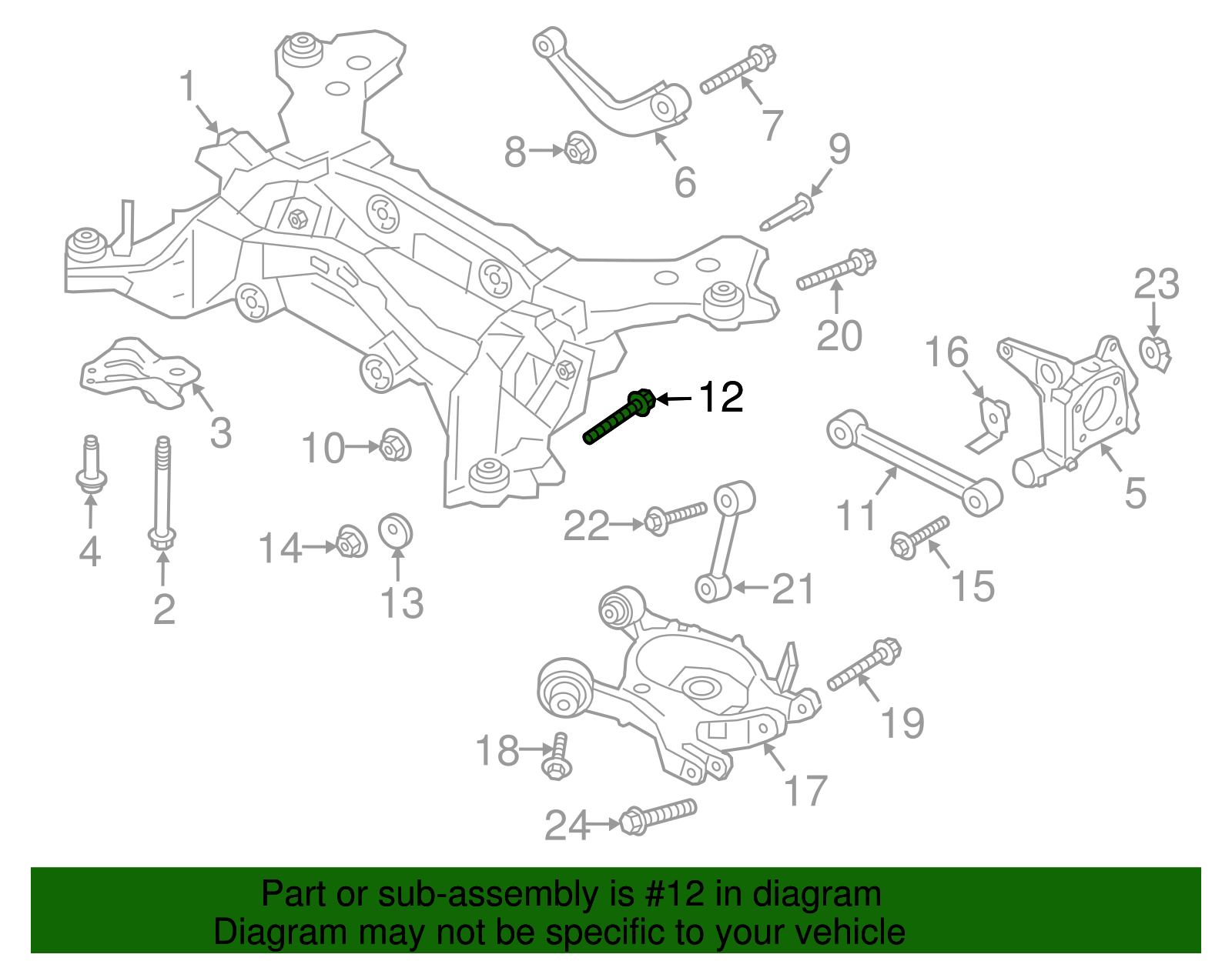 SKB-1 - Motorcraft™ Lower Control Arm Adjust Bolt 2007-2025 Ford ...