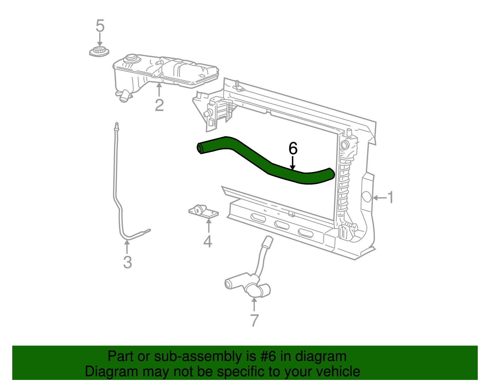 2R3Z-8260-AB - Radiator Coolant Hose 2003-2004 Ford Mustang | Big 3 ...