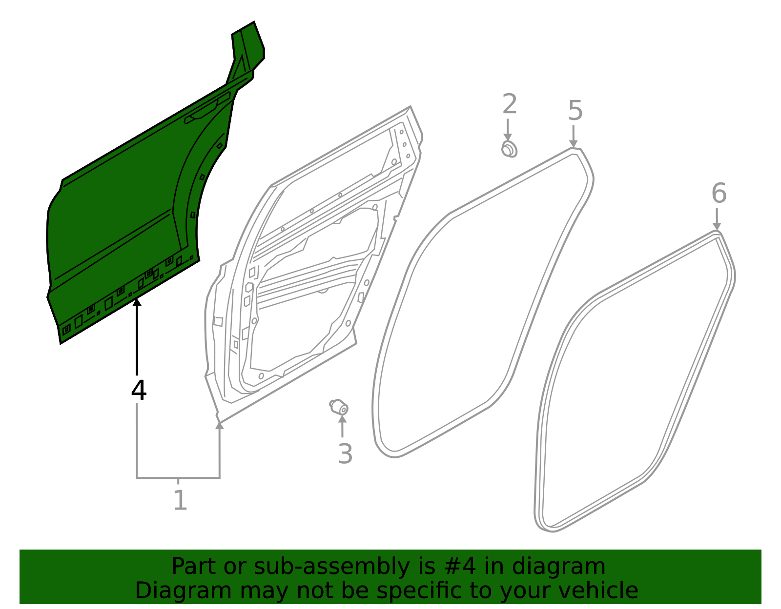Genuine OEM Outer Panel Part# 77111-S8000 Fits 2020-2025 Hyundai ...