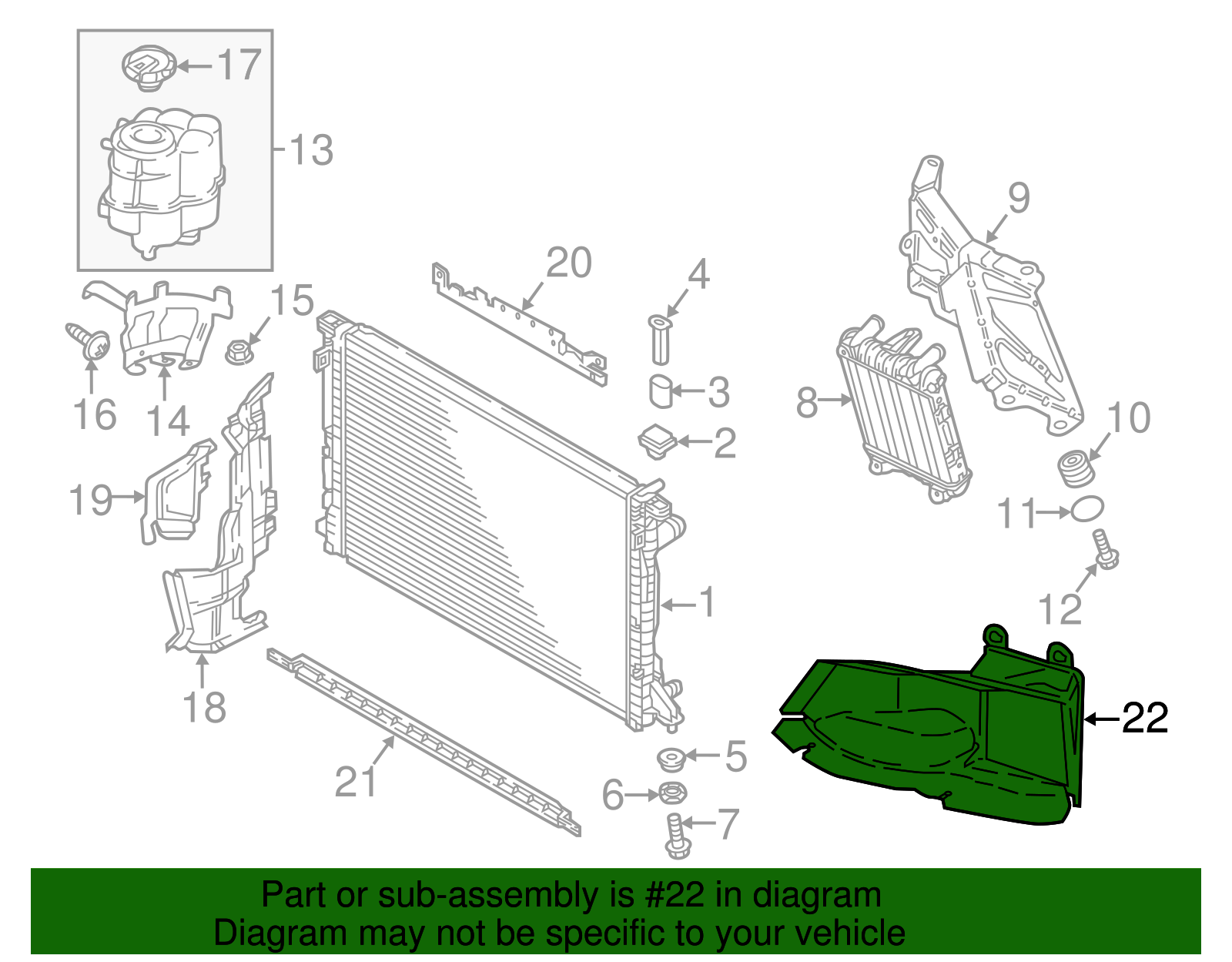8W0-121-333-G - Air Duct 2018-2019 Audi S4 | Audi OEM Parts Guy