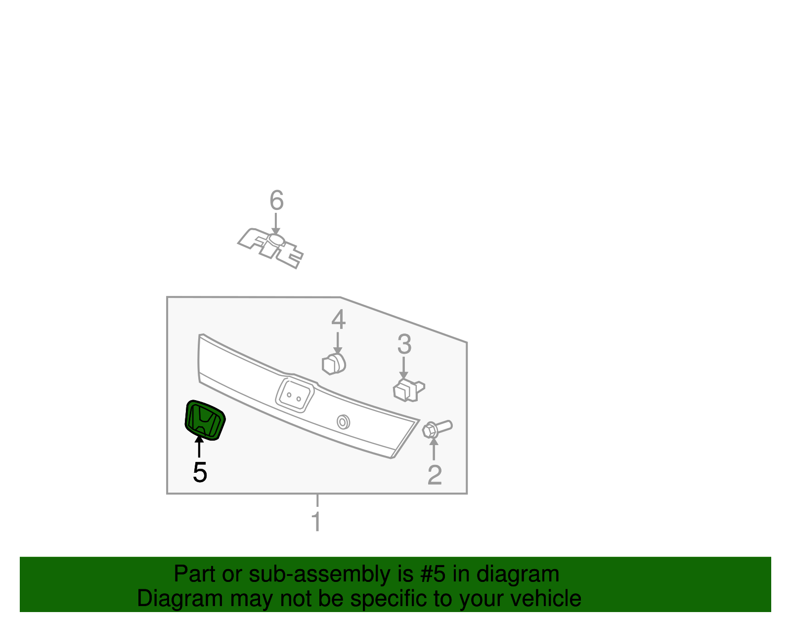 75701-SAA-003 - Emblem 2007-2008 Honda Fit | Honda Parts Online
