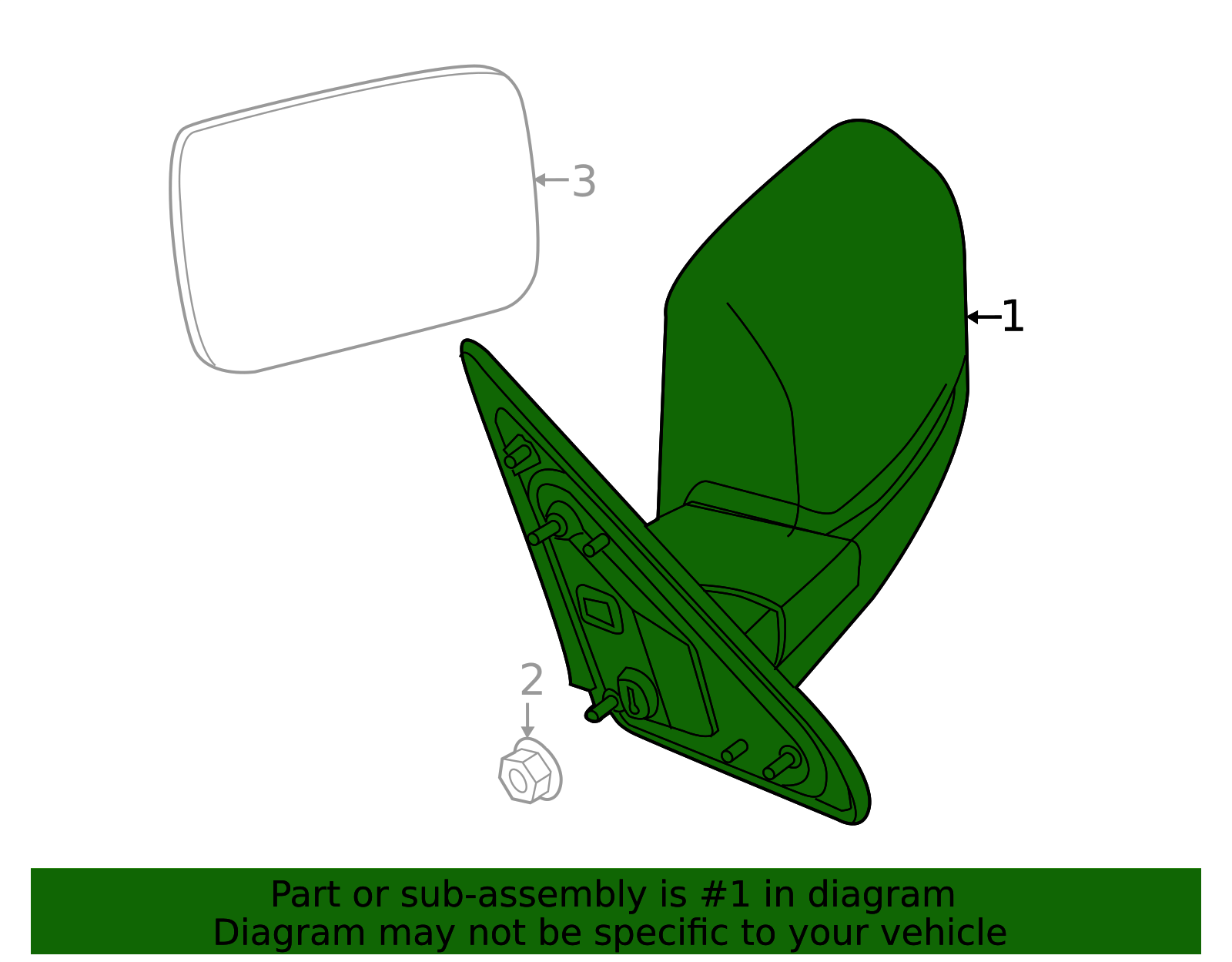 68142667AS - Outside Rear-View Mirror Left - 2013-2020 Mopar | Mopar ...