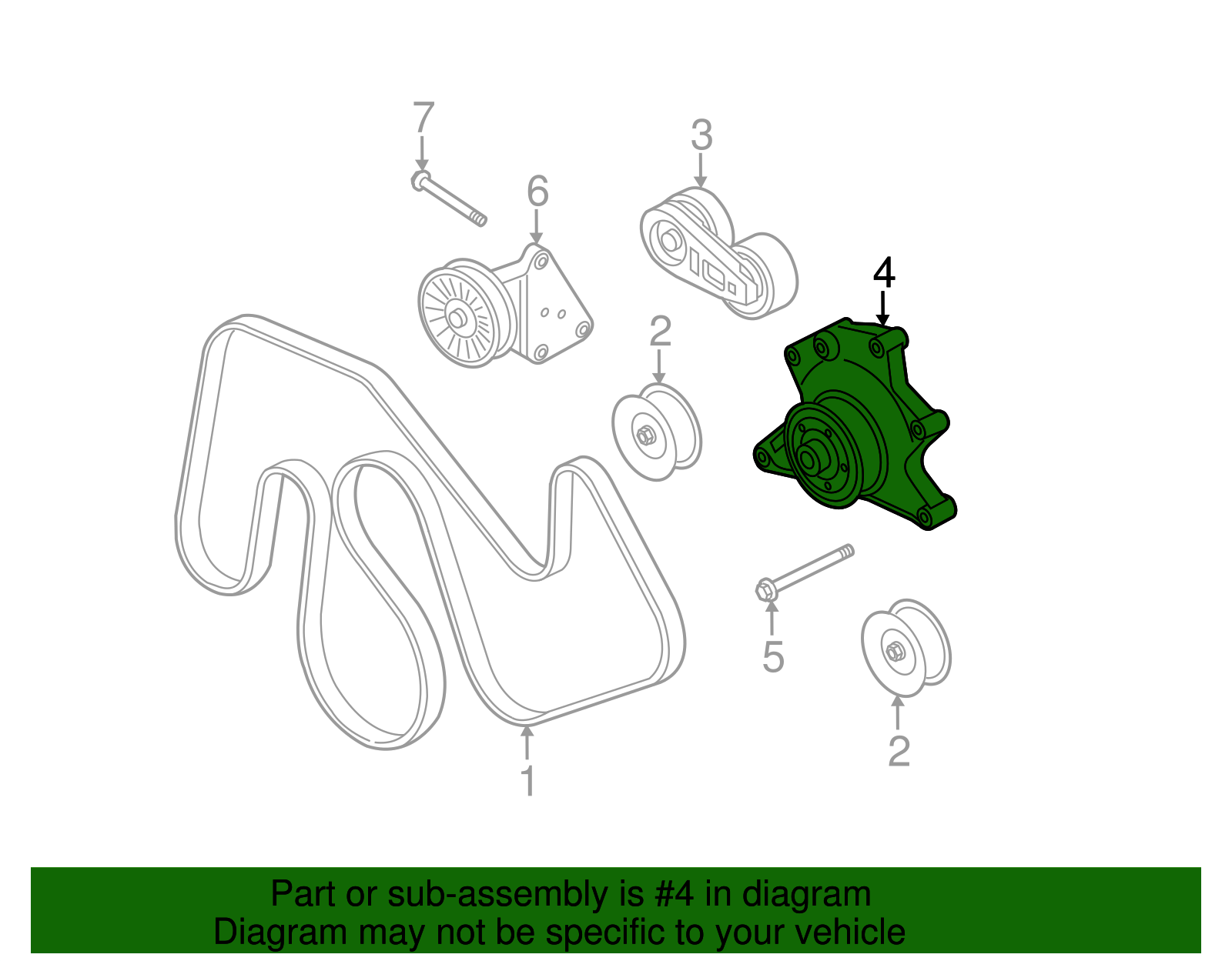 Genuine OEM Ford Part - Accessory Drive Belt Idler Assembly LC3Z-8678-F ...