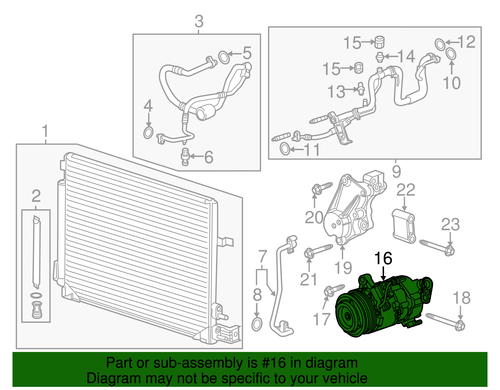OEM GM Compressor Kit For 2013-2017 Cadillac - Part No. 85639491 | Karl ...