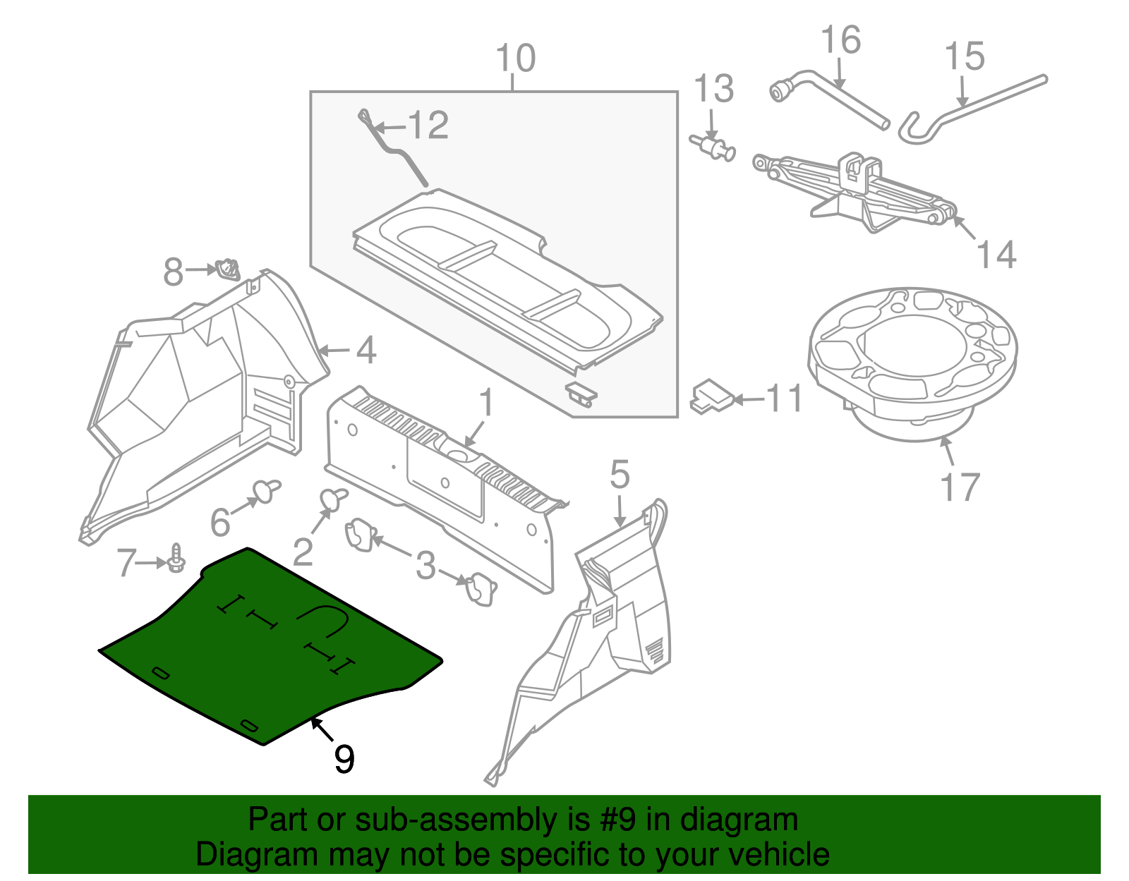 2004-2009 Chevrolet Spare Tire Panel 96483244 | Capital Chevy Parts