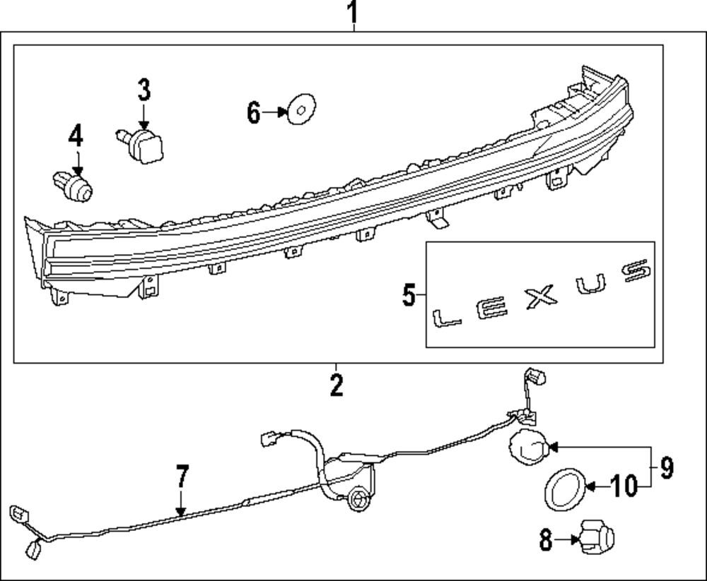 2023-2025 Lexus Backup Lamp Assembly 81580-46010 | OEM Parts Online
