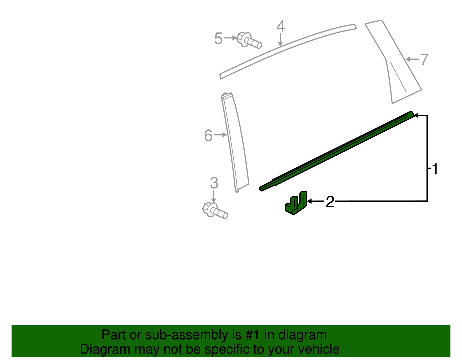 72910-TYS-A01 - 2019-2020 Acura MDX - Molding Assembly, R Rear Door ...