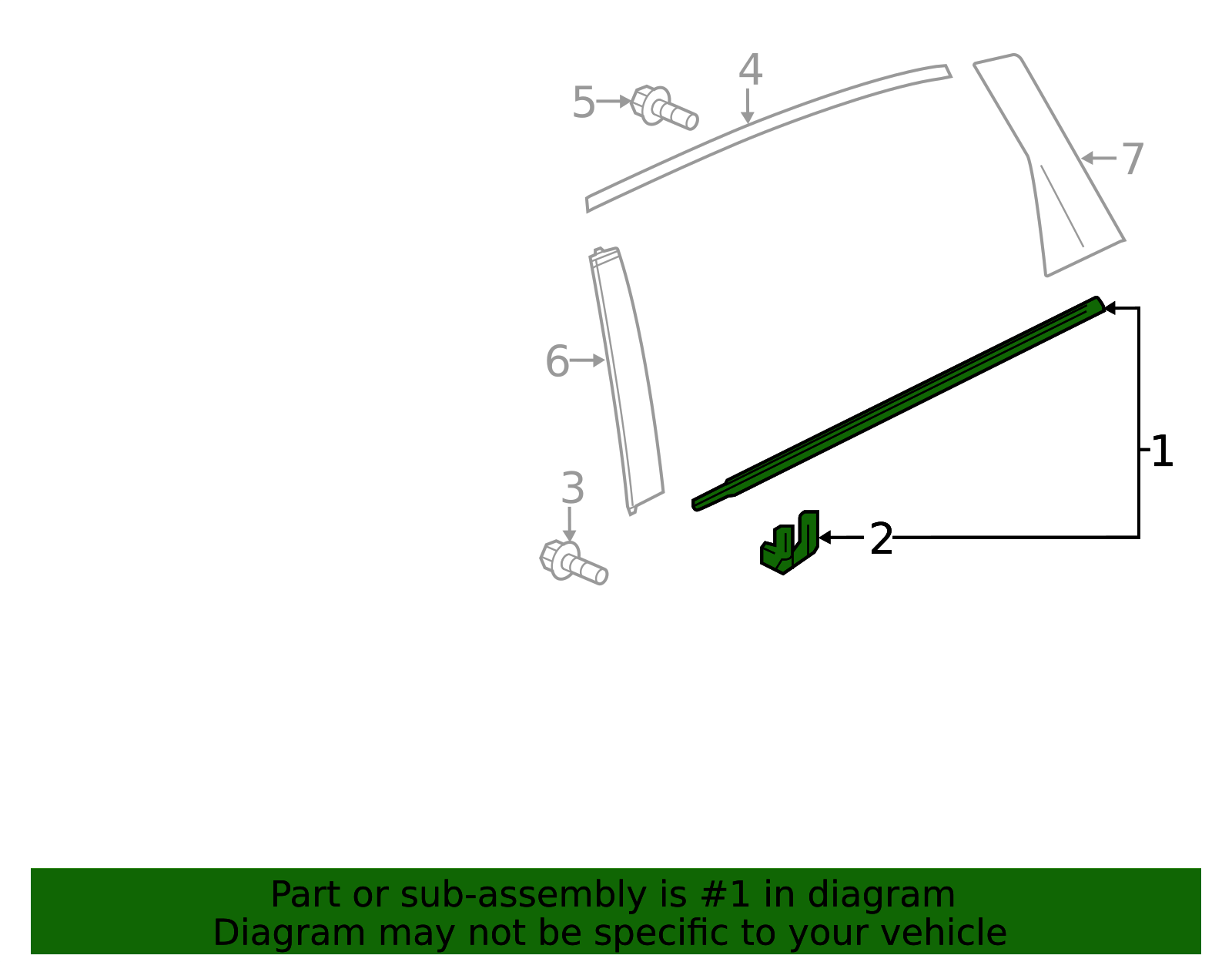 72910-TYS-A01 - 2019-2020 Acura MDX - Molding Assembly, R Rear Door ...