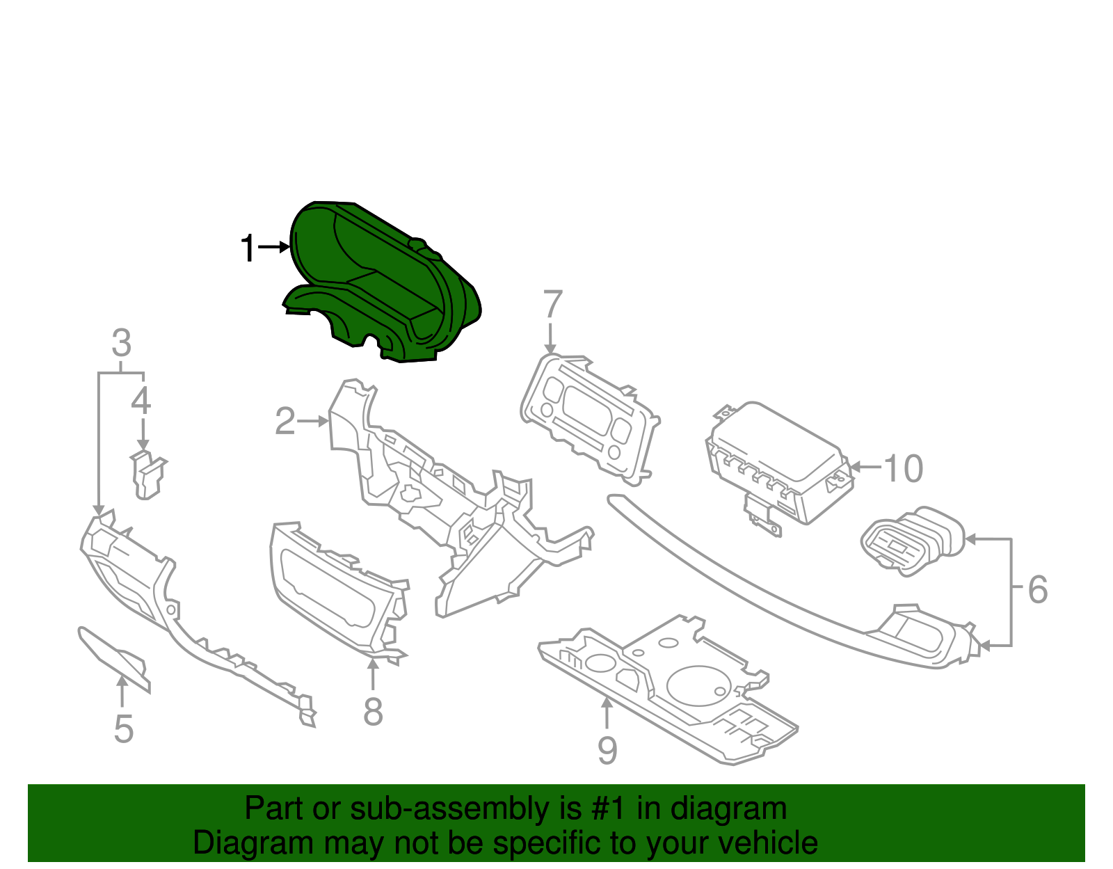 84830-D4AA0WK - Cluster Bezel 2019-2020 Kia Optima | Kia.Parts Store