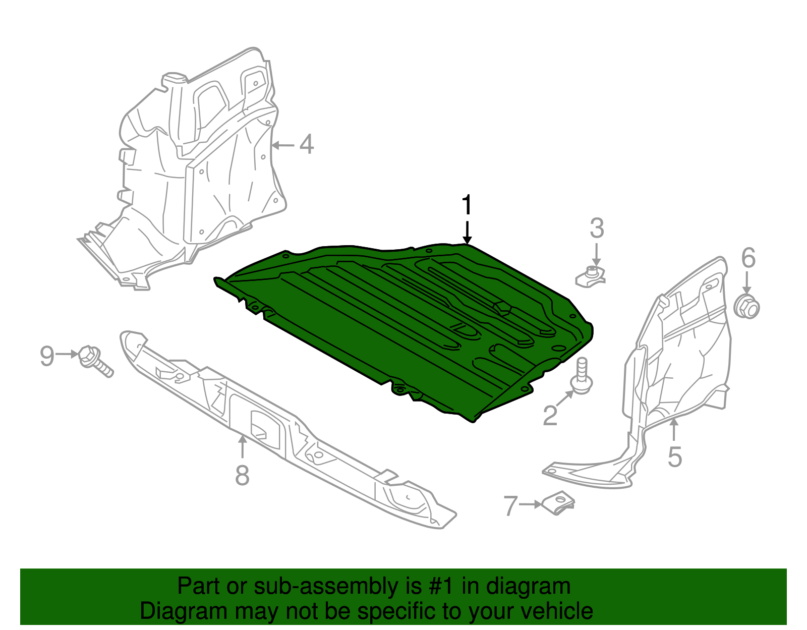LR032033 - Lower Shield - 2011-2015 Land Rover LR2 | Land Rover Lake Bluff