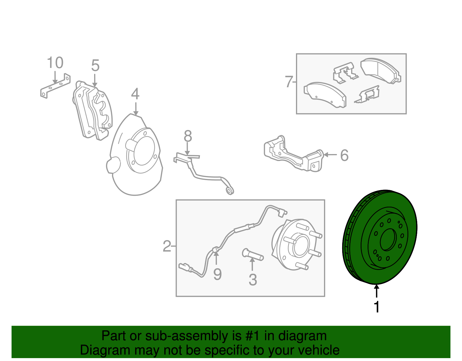 2005-2019 GM Front Disc Brake Rotor 22950036 | Payne Weslaco Motors GMC ...