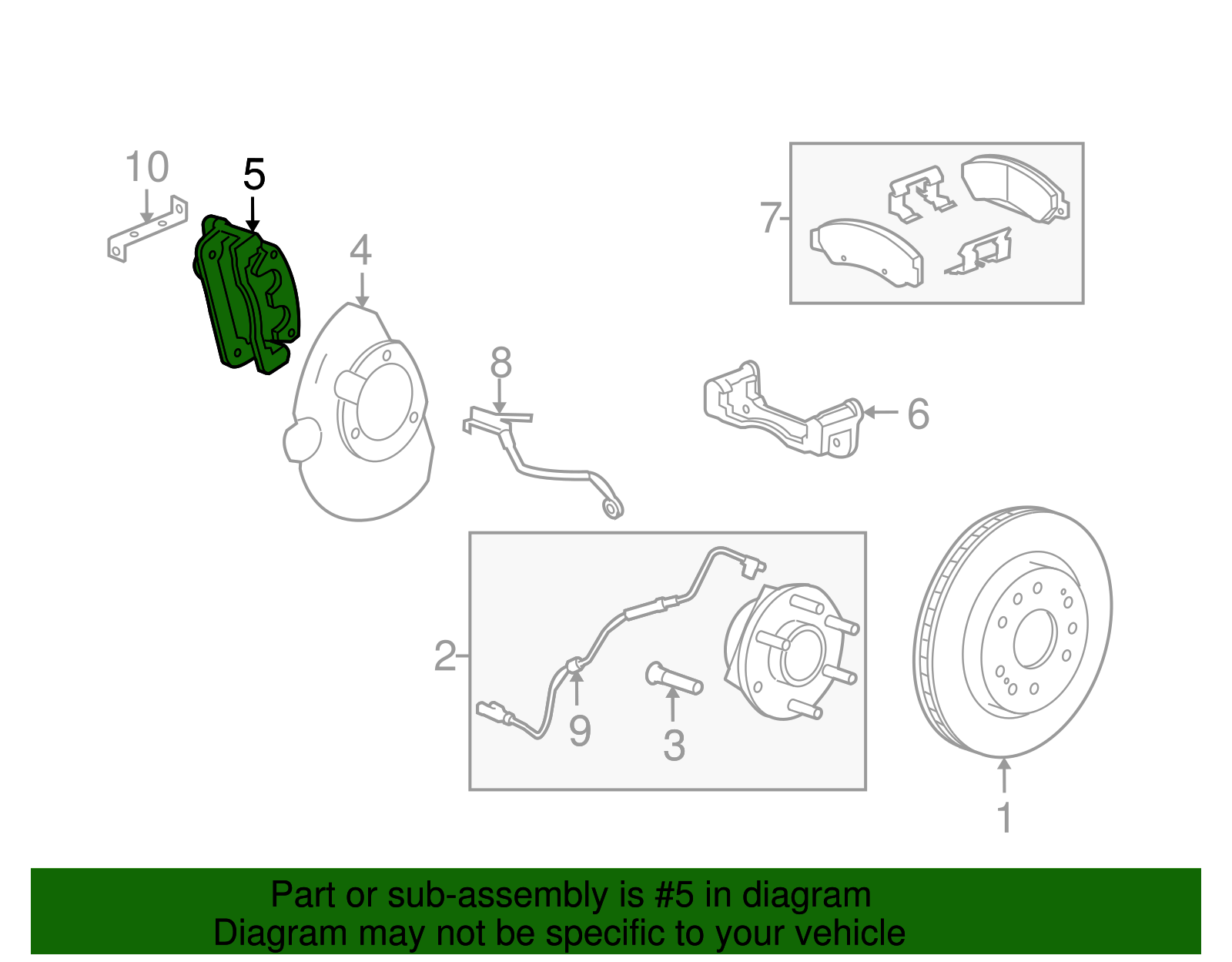 2005-2020 GM Caliper (Replaces Part Numbers 23276878 and 84828460 ...