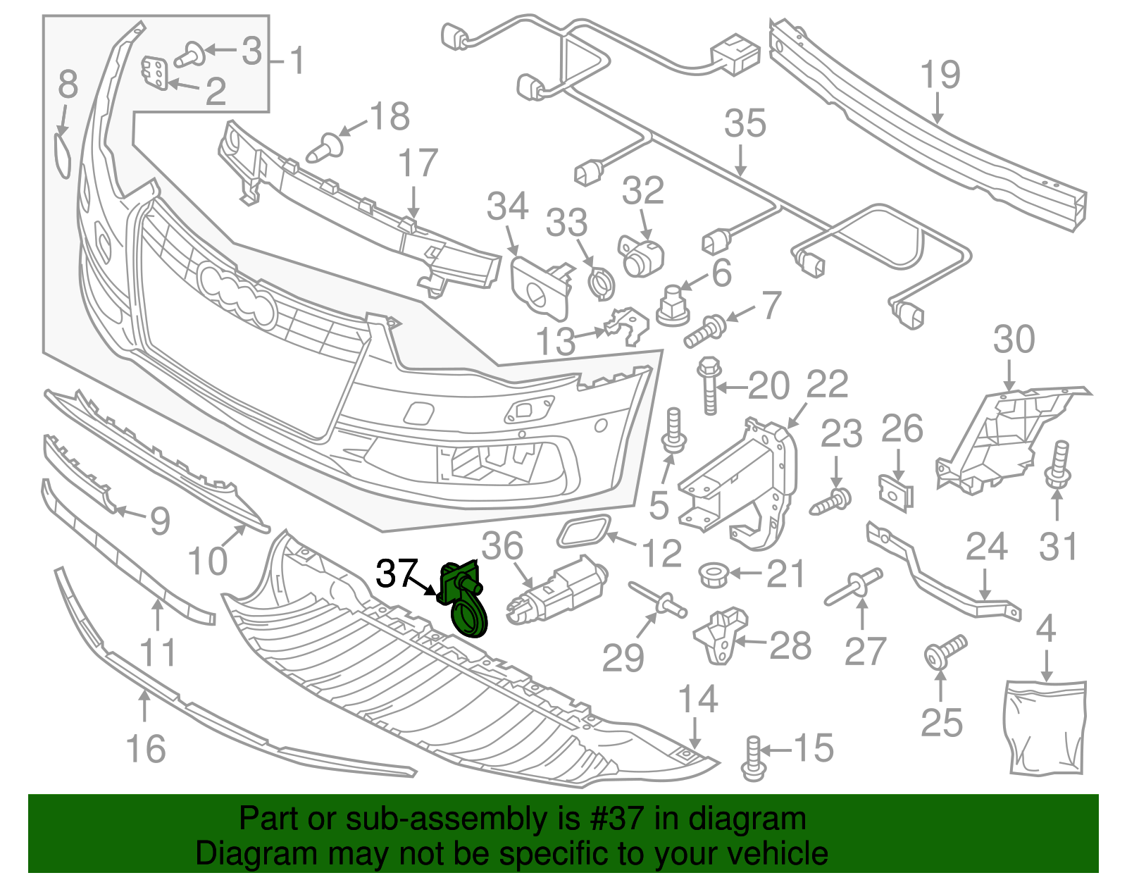 4G0-820-536-B - Temp Sensor Bracket 2012-2018 Audi | Audi OEM Parts Guy