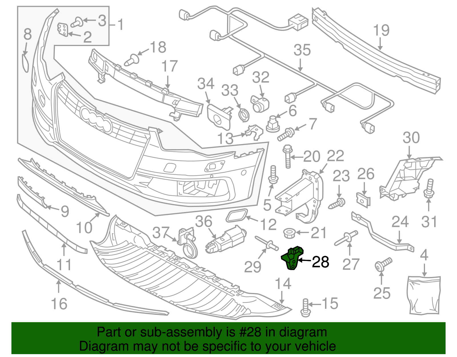 2012-2018 Audi Support 4G0-807-333 | Audi USA Parts