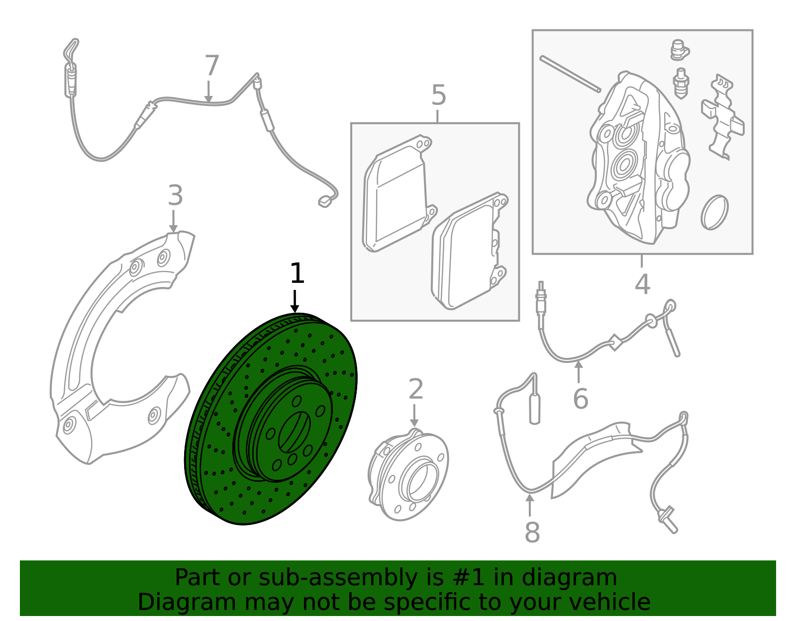 34116858623 - 2014-2020 BMW i8 Front Brake Rotor (34-11-6-858-623 ...