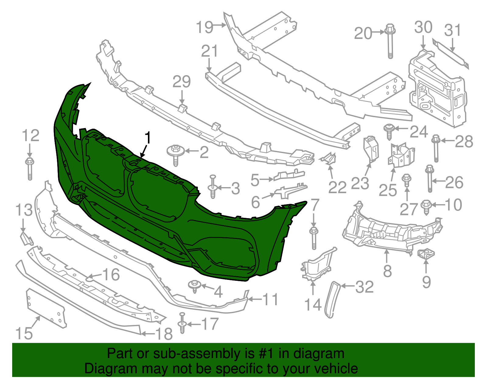 51-11-7-490-212 - Bumper Cover | BMWPartsHub