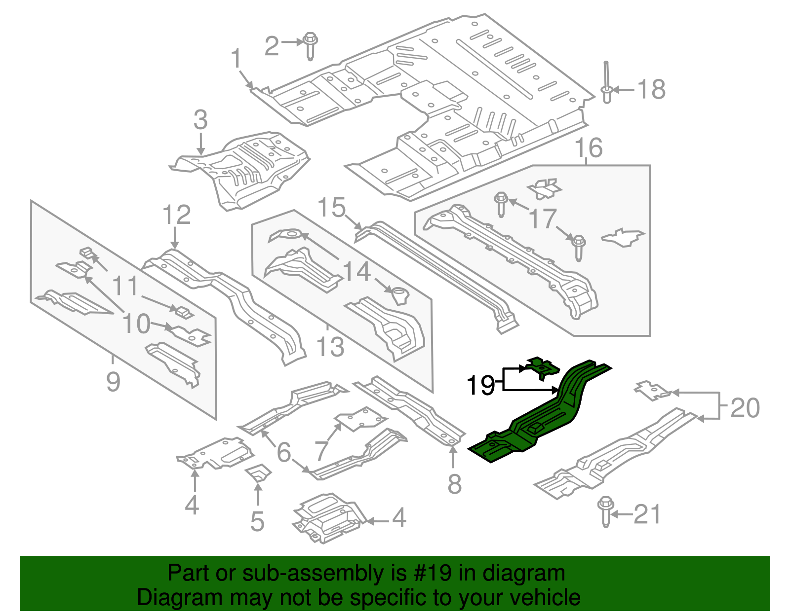 JL1Z-7810124-A - Side Member 2018-2024 Ford | Ford Parts Center