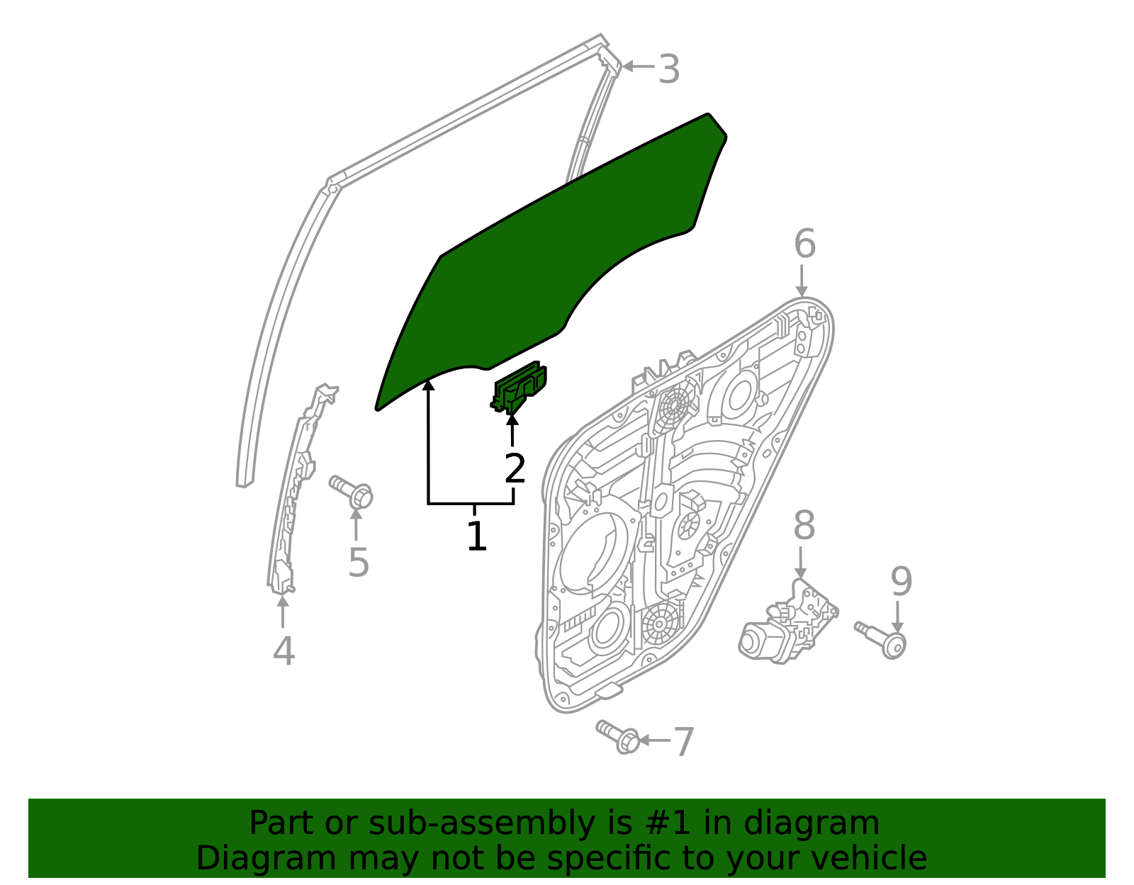 2022-2024 Hyundai Tucson Door Glass 83410-N9000 | World OEM Parts Hyundai