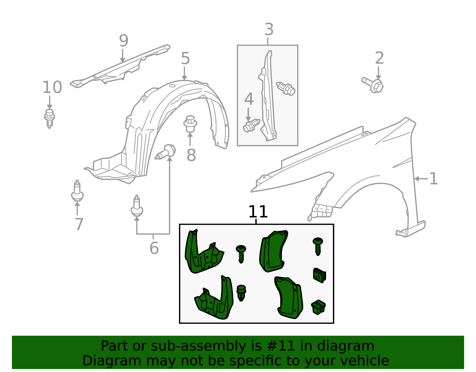 08P00-TA0-100 - 2008-2012 Honda Accord - Splash Guard Set | Genuine ...