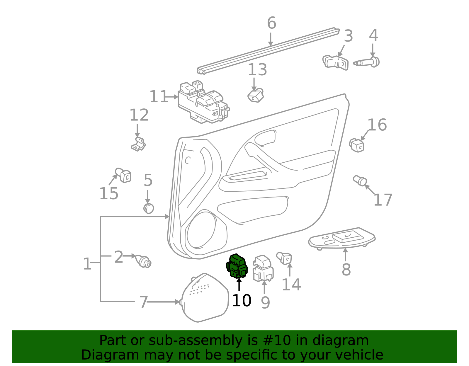 84820-60090 - Window Switch 1997-2005 Toyota | Toyota San Diego Parts