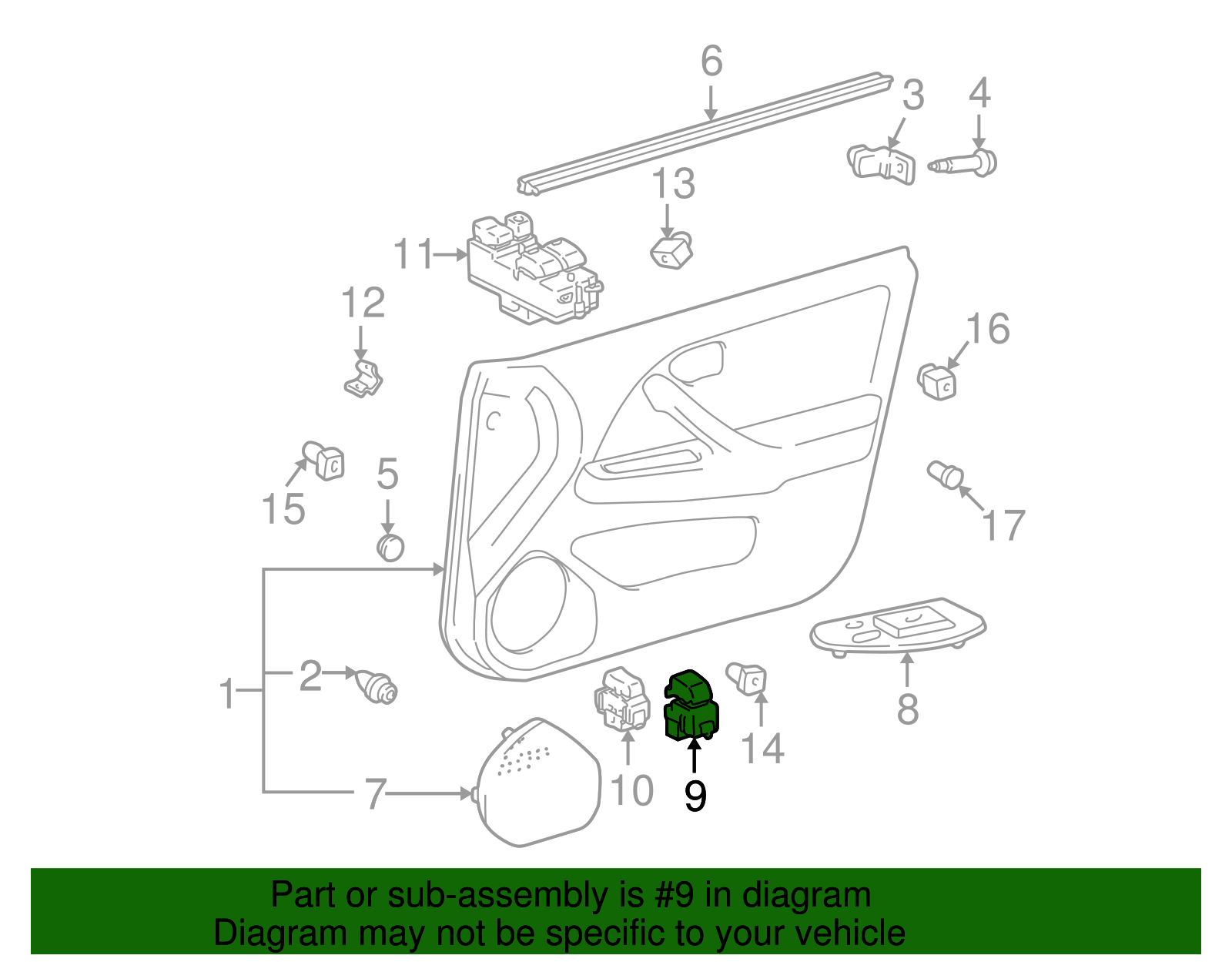 1992-2003 Toyota Window Switch 84810-AC010 | Toyota Parts Center