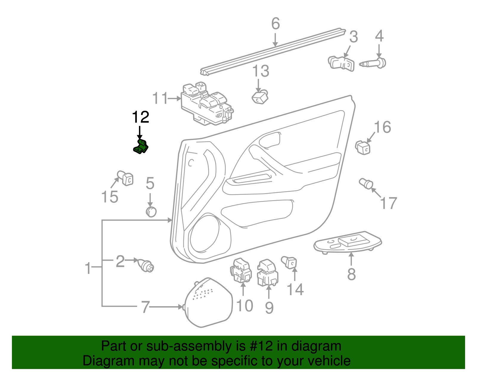 90084-46005 - Lock Switch Clip - 1997-2010 Toyota | OEM Genuine Toyota ...