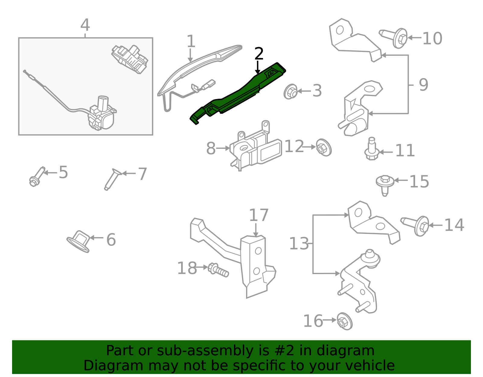 2020-2025 Lincoln Aviator Handle Base LC5Z-7826685-D | QuirkParts