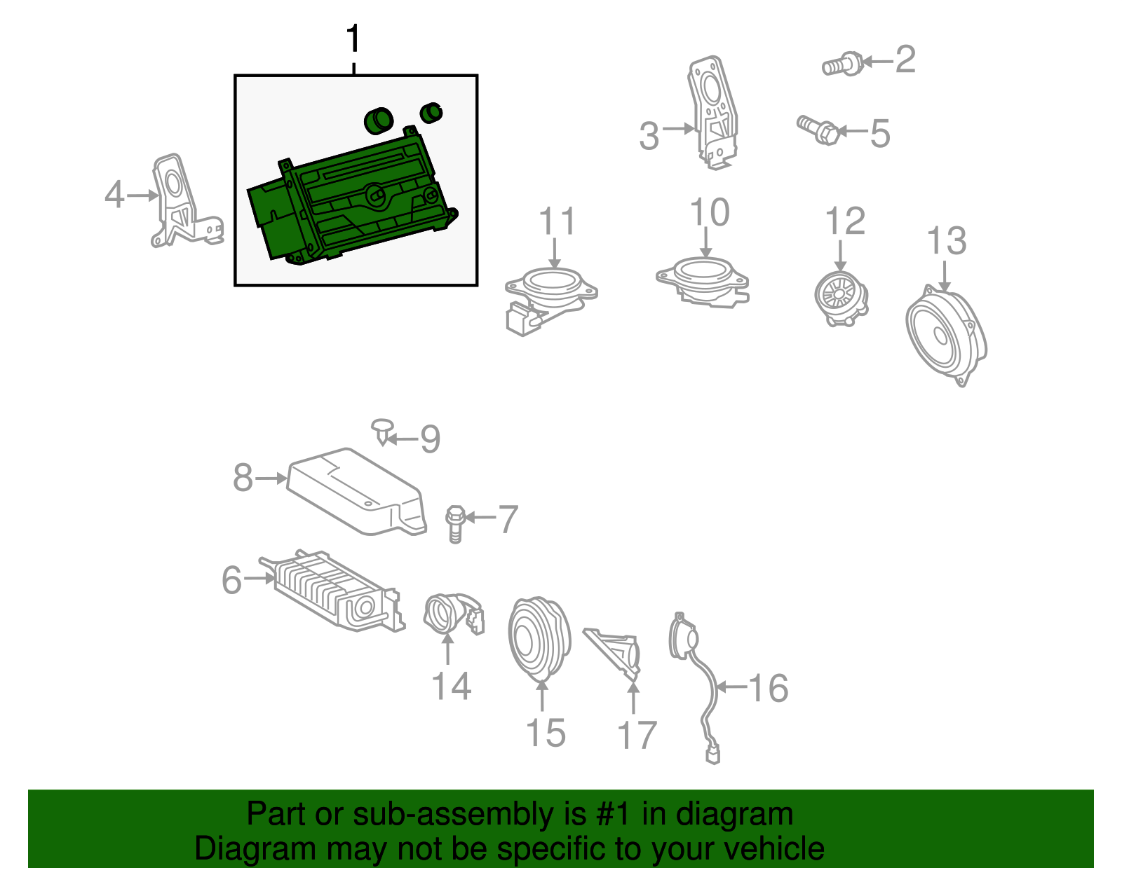 2013-2014 Toyota Venza Am/fm Cd 86140-0T050 | Toyota Parts Center