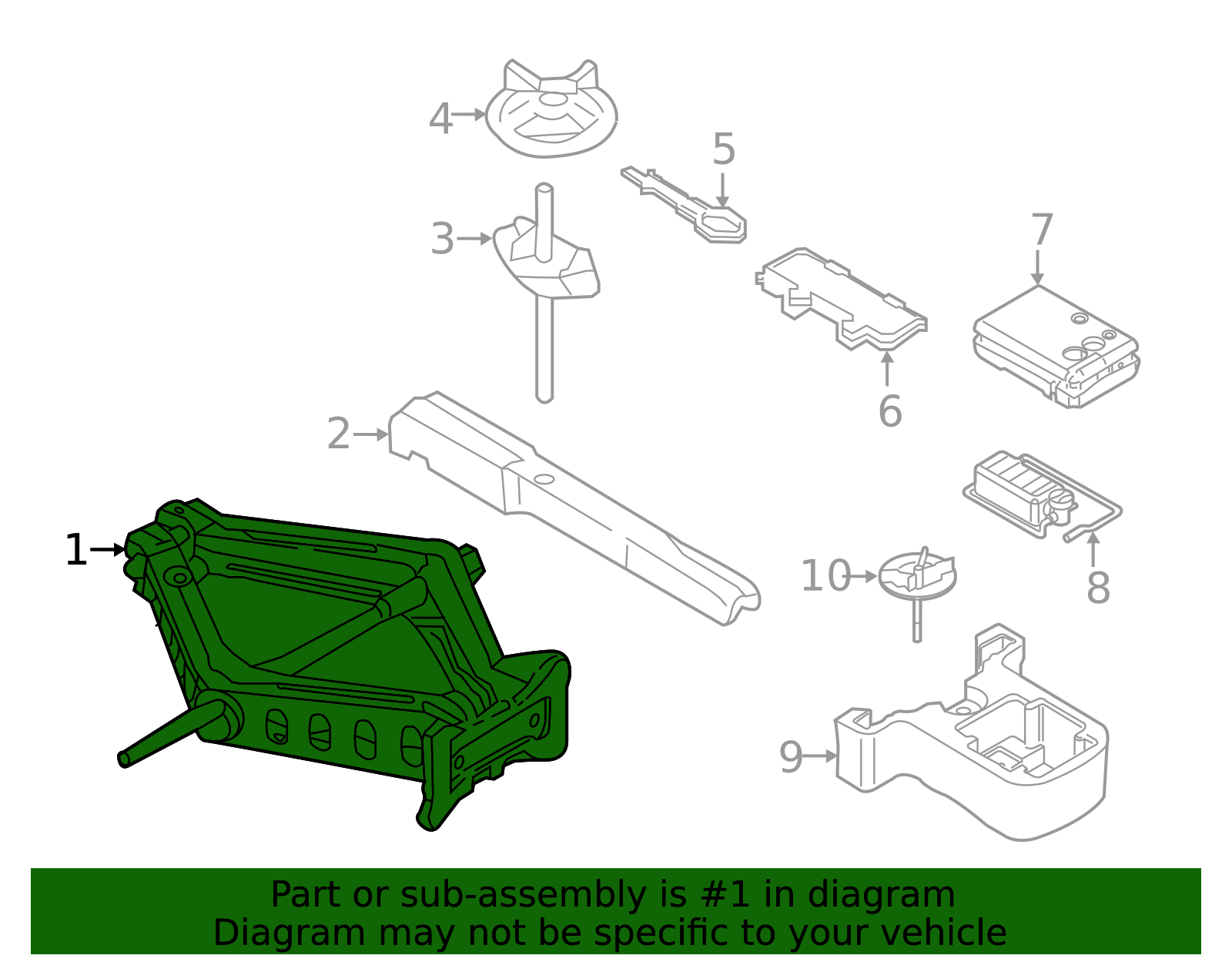 HR3Z-17080-A - Floor Jack 2015-2025 Ford Mustang | Ford Parts Direct