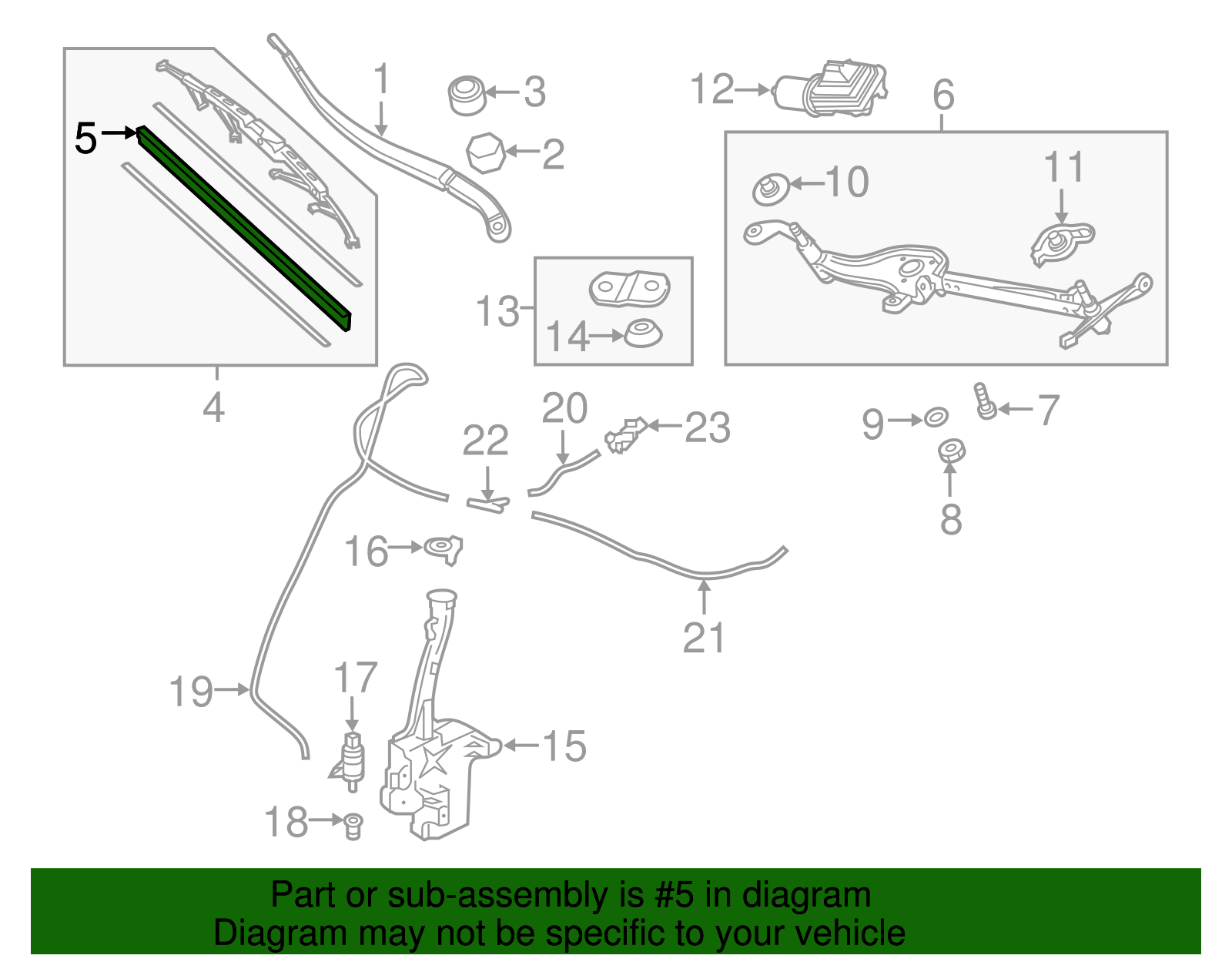 76632-T4N-H04 - Wiper Blade Refill 2018-2025 Honda Odyssey | Honda ...