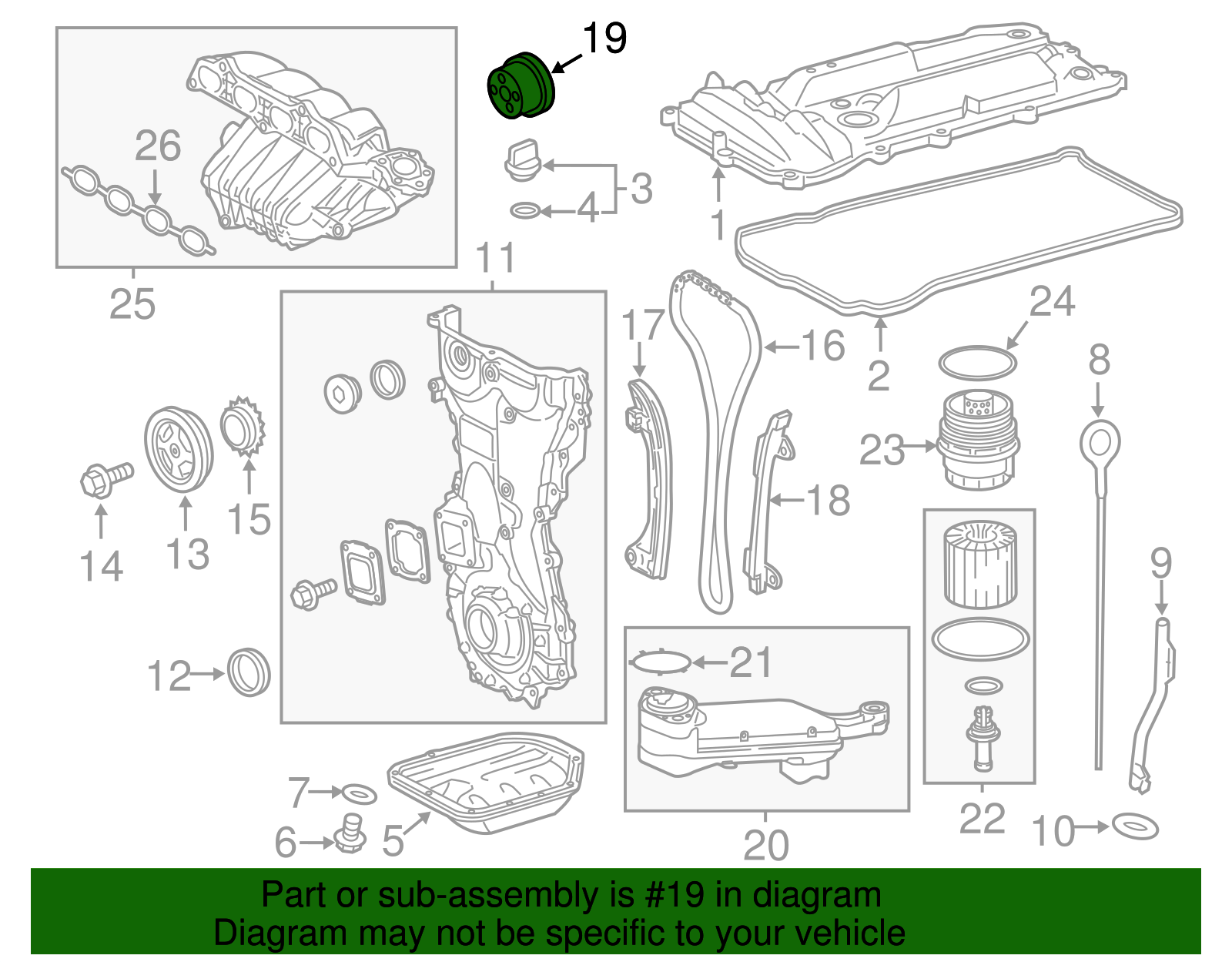 13050-0V011 - Engine Timing Camshaft Sprocket 2009-2014 Toyota | Longo ...