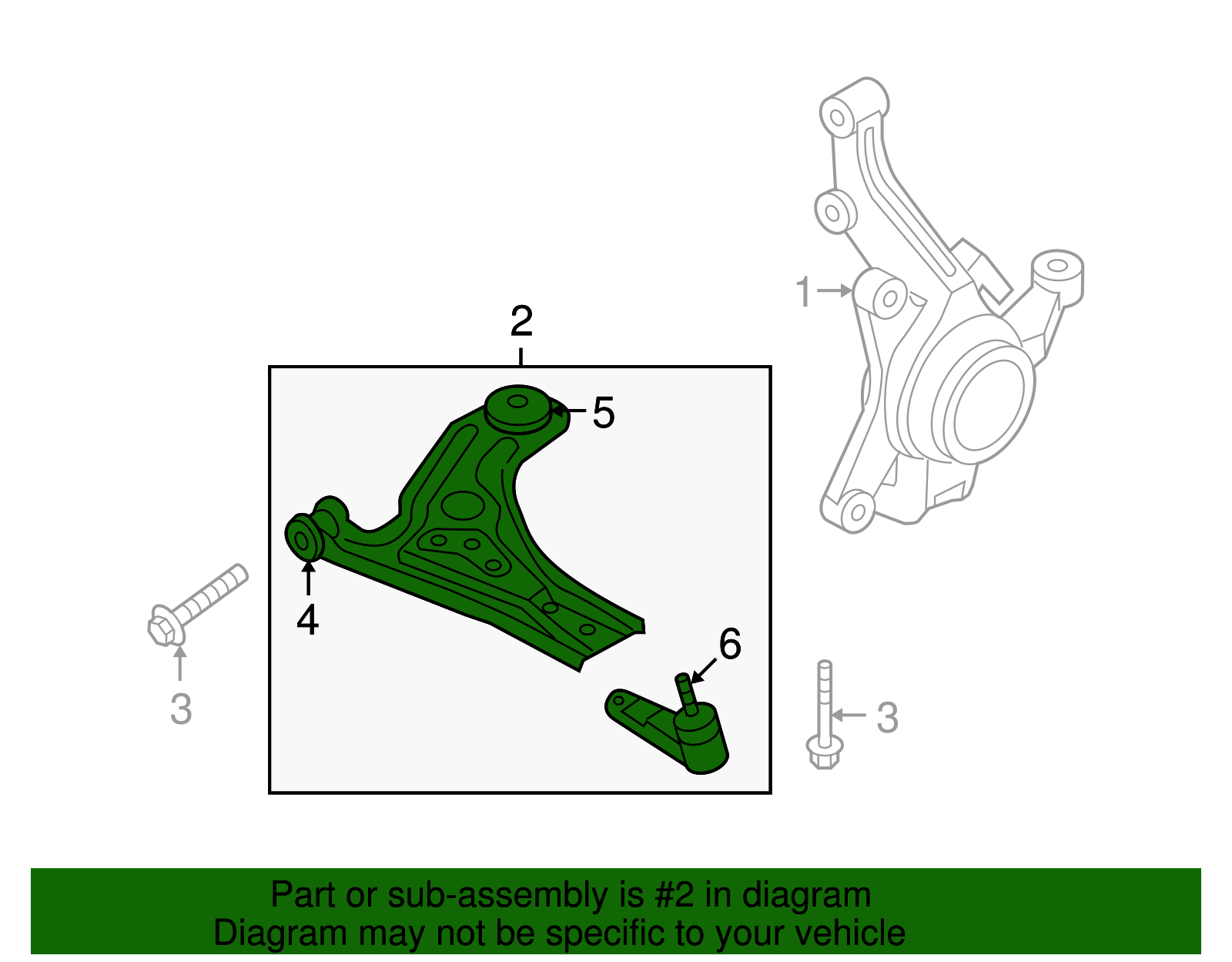 2004-2011 GM Front Passenger Side Lower Control Arm 95975942 | Capital ...