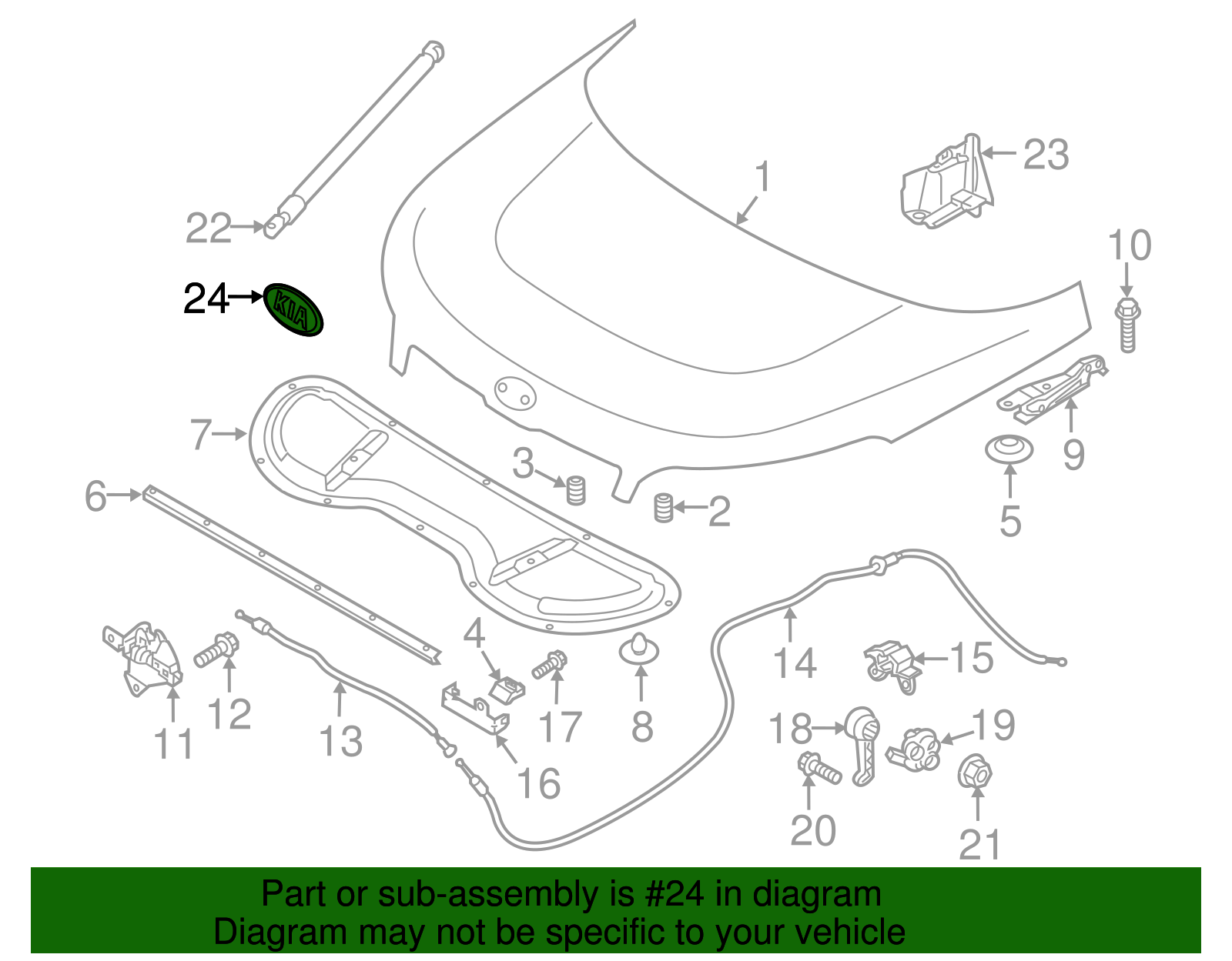 86320-B2000 - Hood Emblem 2014-2021 Kia | Kia.Parts Store
