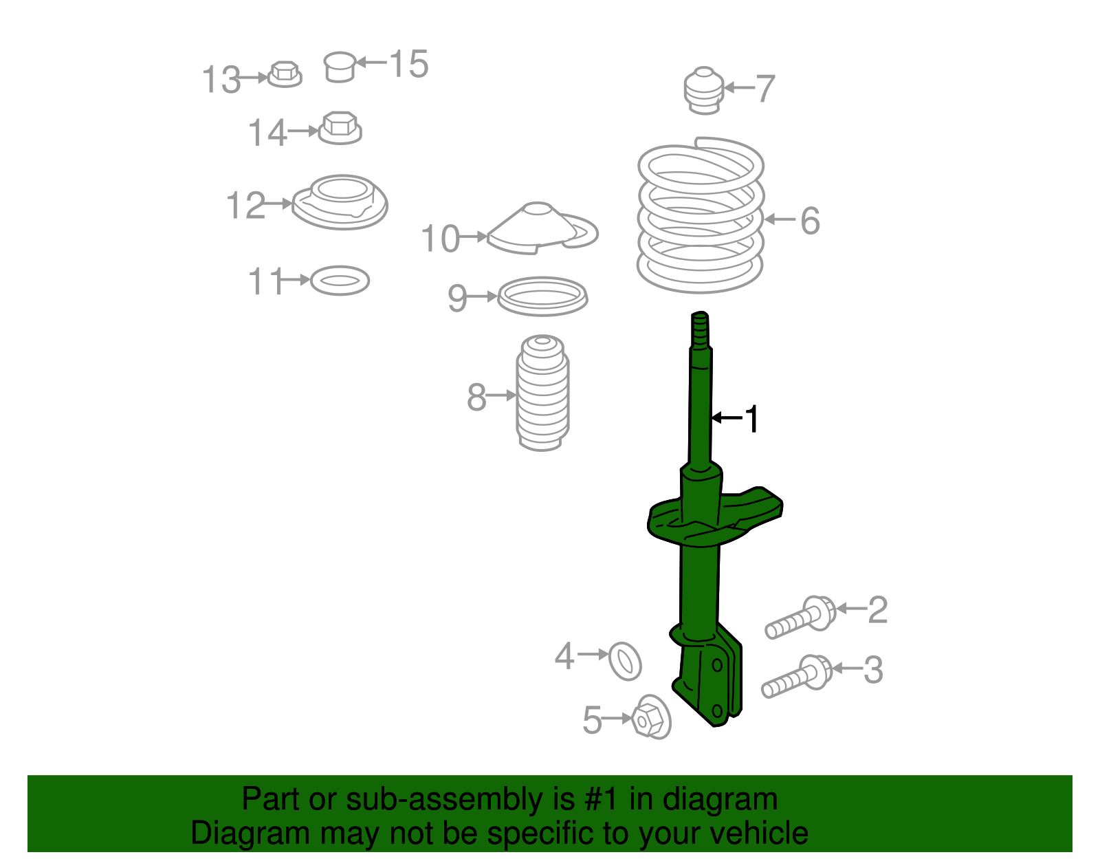 2018 Subaru Strut 20310AL13A | Subaru Parts Guys