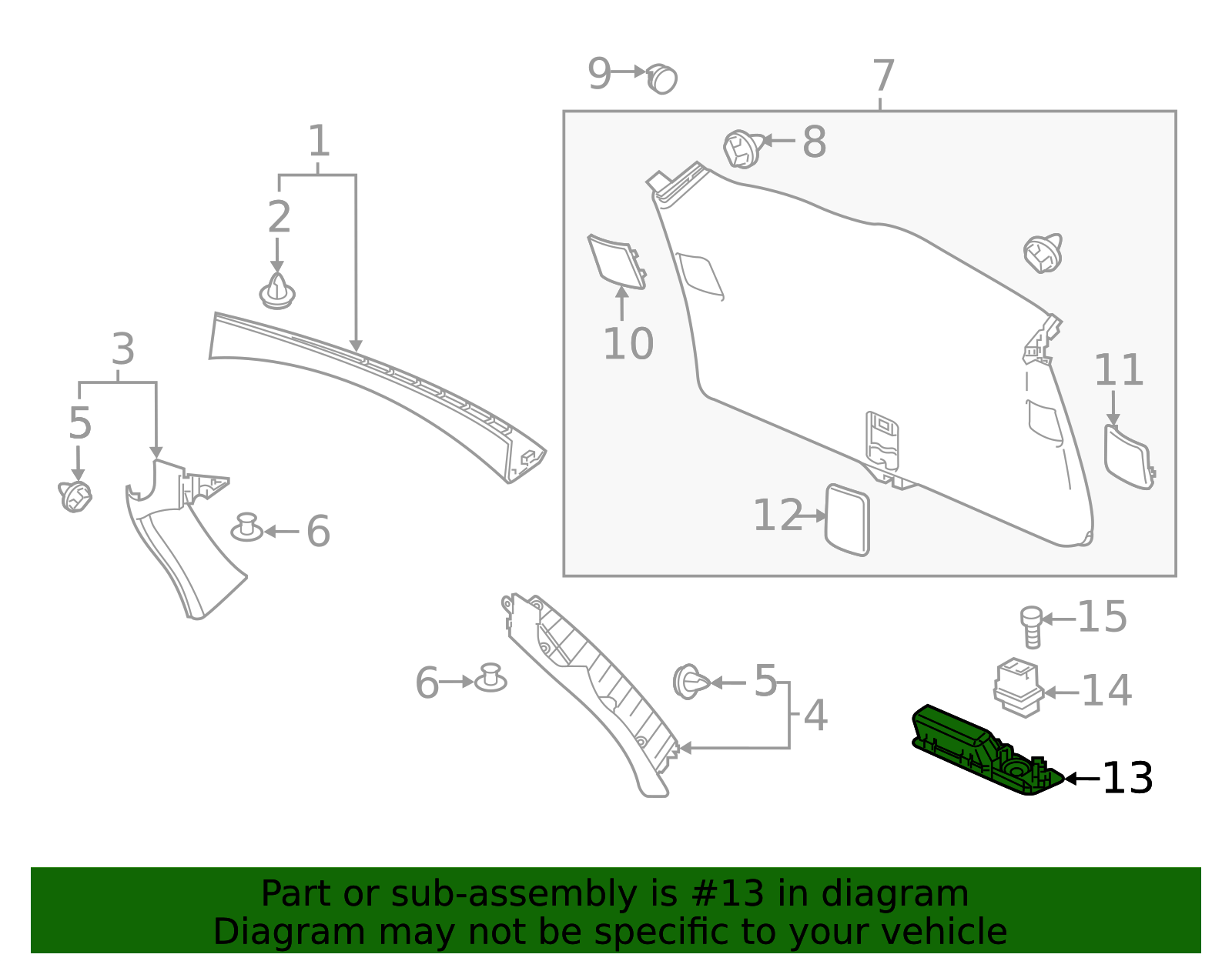 2018-2025 Honda Grip Handle 84444-THR-A01ZA | Cheaper Honda Parts