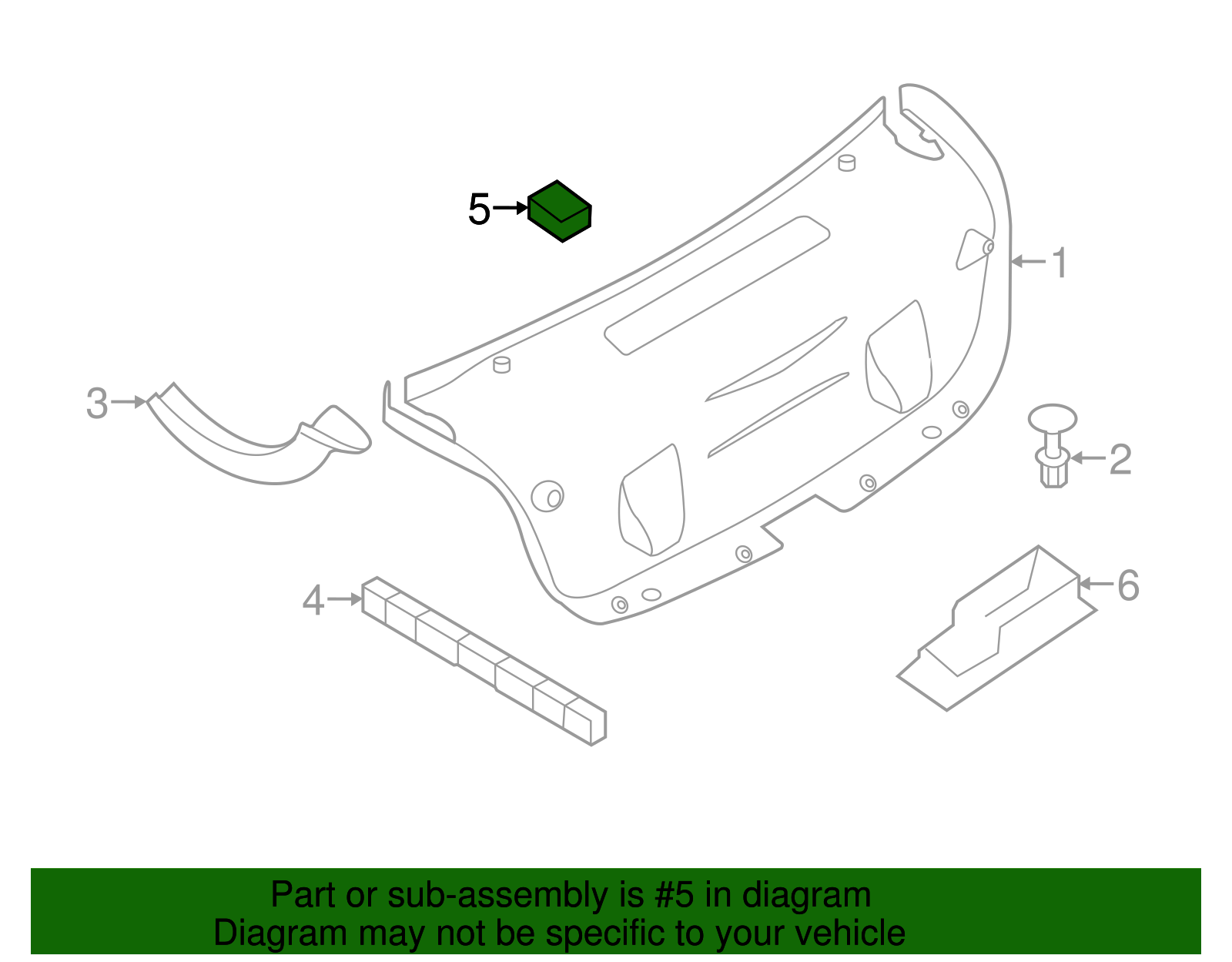 51497167548 - 2008-2025 BMW Trunk Lid Trim Bracket (51-49-7-167-548 ...