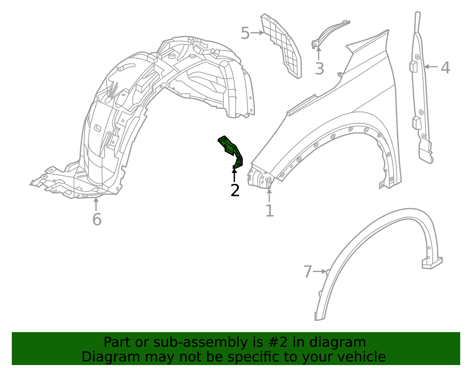 F41C0-6RRMA - High-Quality Fender Bracket for 2021-2025 Nissan Rogue ...