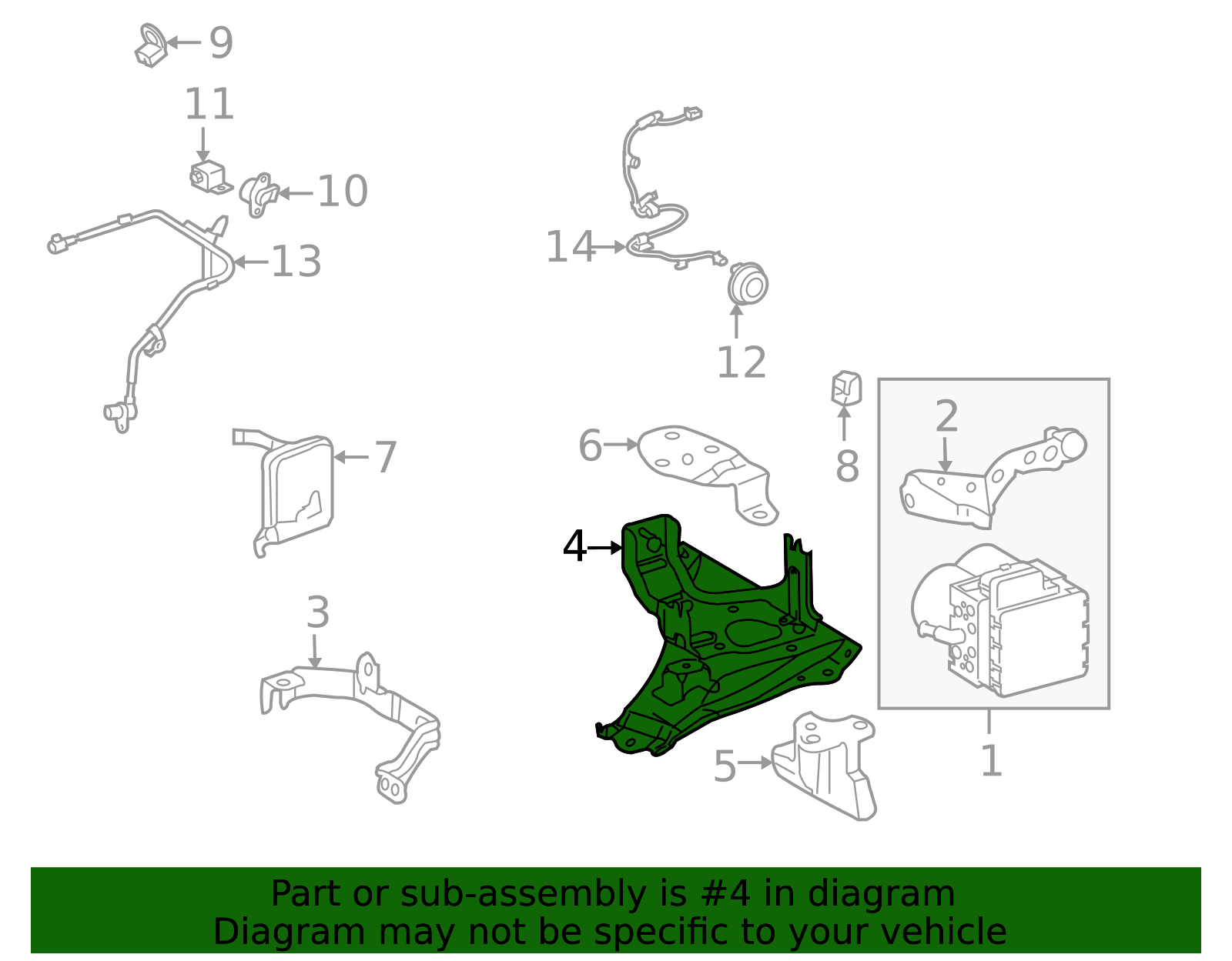 53708-47042 - High-Quality Mount Bracket for 2005-2009 Toyota Prius ...